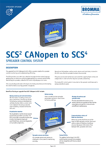 Upgrade SCS² CANopen to SCS⁴ - Bromma